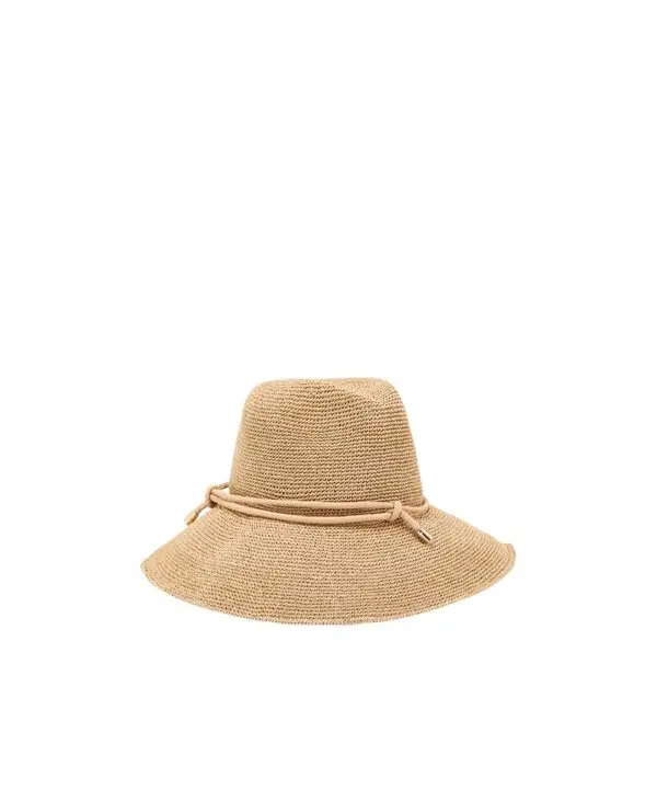 Emporio Armani Woven Wide Brim Hat - Beige