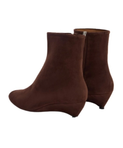 JIL SANDER Arc Ankle Boots - Chocolate Plum