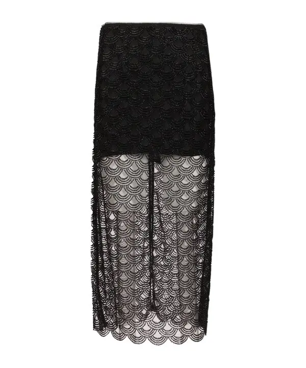 ROTATE BY BIRGER CHRISTENSEN Sequin Midi Pencil Skirt
