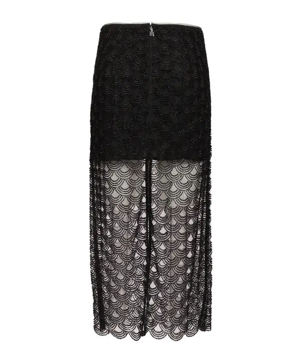 ROTATE BY BIRGER CHRISTENSEN Sequin Midi Pencil Skirt