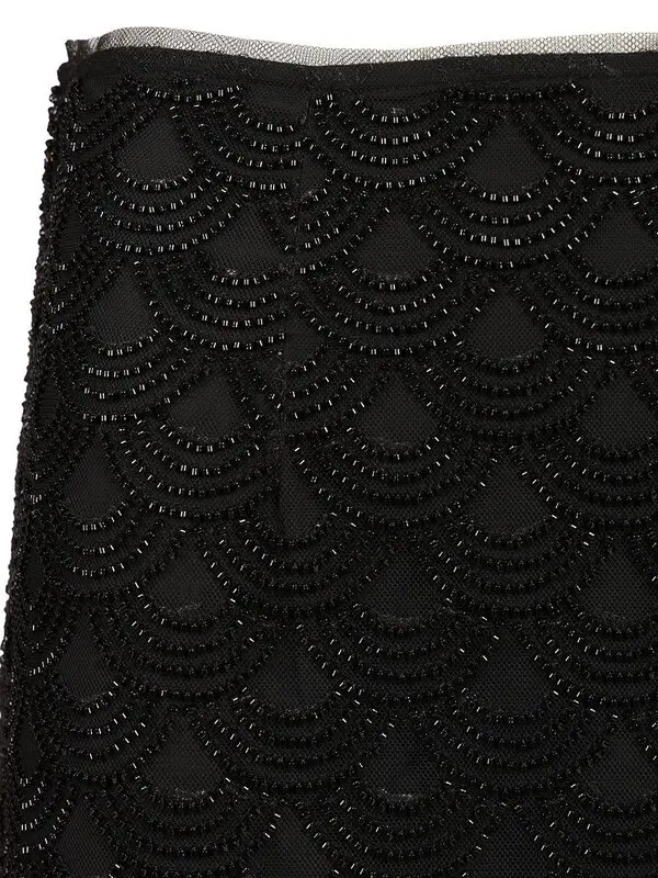 ROTATE BY BIRGER CHRISTENSEN Sequin Midi Pencil Skirt