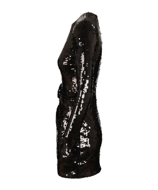 ROTATE BY BIRGER CHRISTENSEN Sequined Long-sleeved Mini Dress
