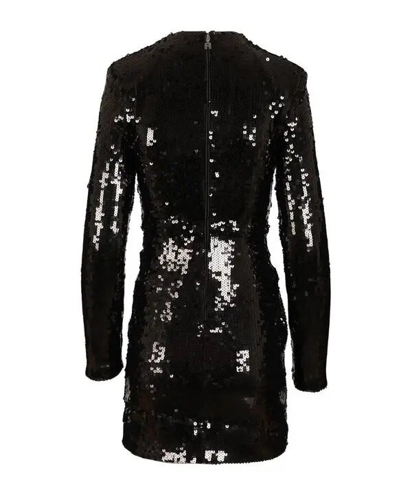 ROTATE BY BIRGER CHRISTENSEN Sequined Long-sleeved Mini Dress
