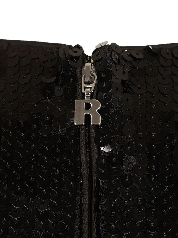 ROTATE BY BIRGER CHRISTENSEN Sequined Long-sleeved Mini Dress