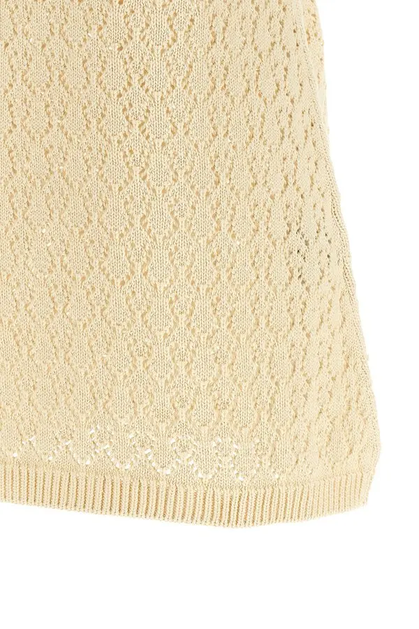 Miu Miu Openwork Short-sleeved Polo Dress