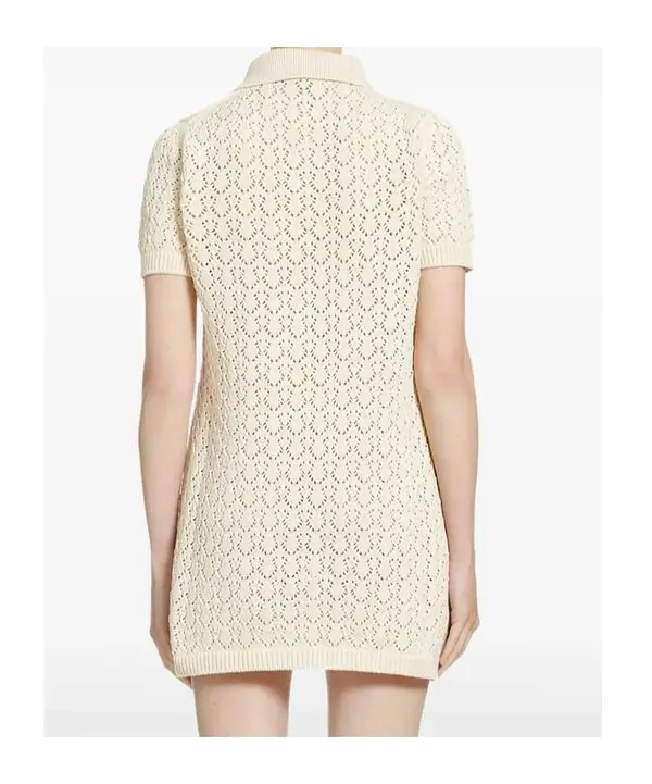 Miu Miu Openwork Short-sleeved Polo Dress