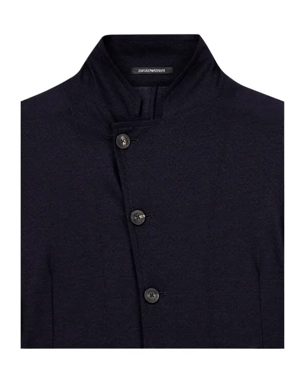 Emporio Armani Tailored Jacket With Stand Collar