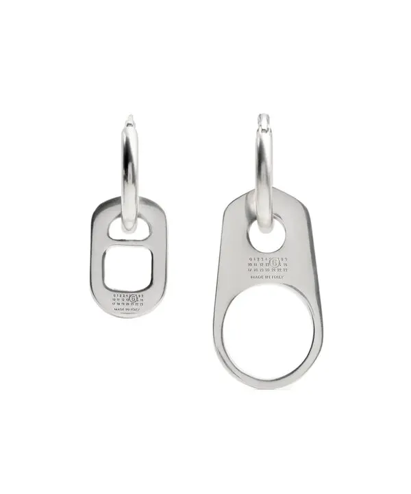 MAISON MARGIELA Bottle Cap Drop Earrings - White