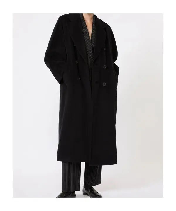 Max Mara Double-breasted Belted Coat - Black