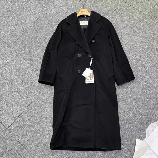 Max Mara Double-breasted Belted Coat - Black
