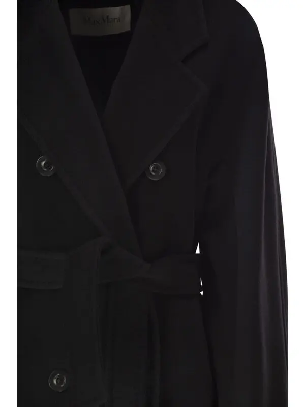 Max Mara Double-breasted Belted Coat - Black