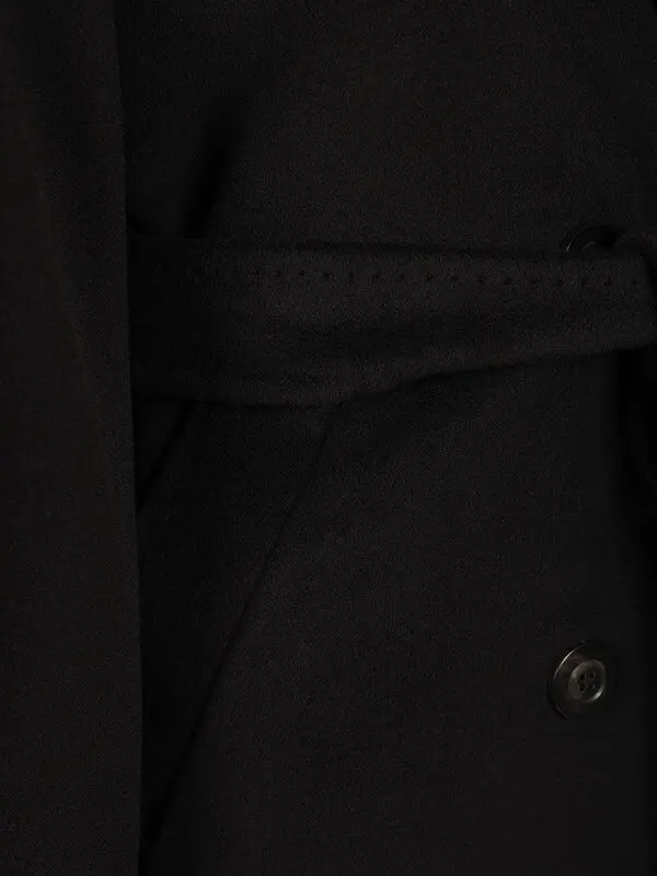 Max Mara Double-breasted Belted Coat - Black