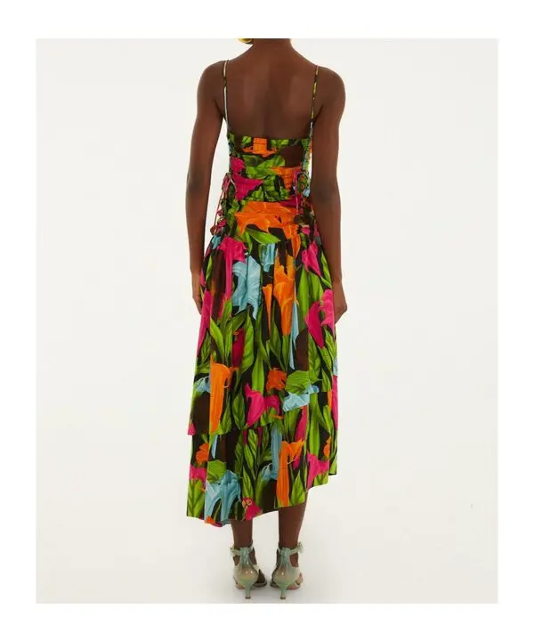 Farm Rio Floral Embellished Slip Dress