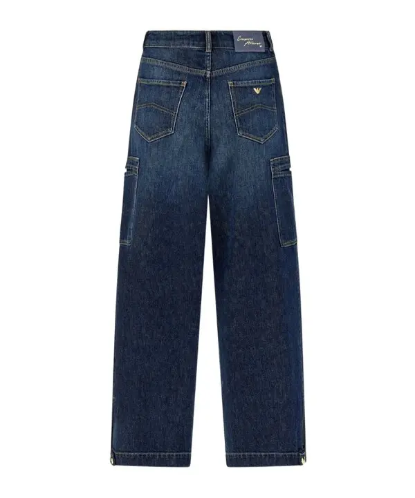 Emporio Armani Pocket Pleated Wide-leg Jeans