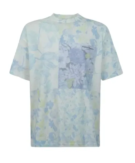 MAISON MARGIELA Patchwork Floral Oversized T-shirt - Gray