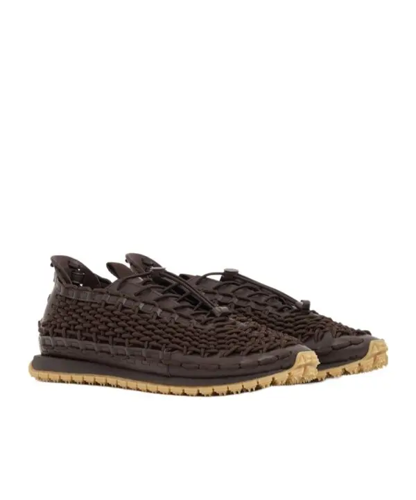 Emporio Armani Woven Toggle-fastening Sneakers