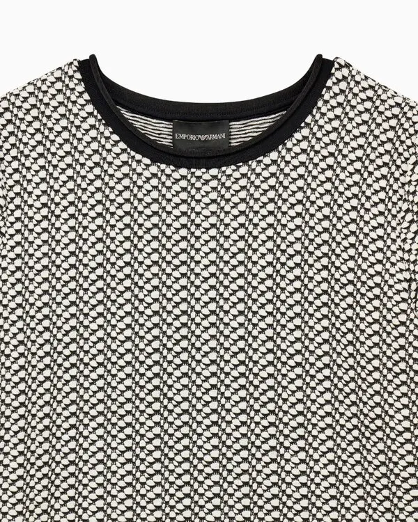Emporio Armani Textured Crew Neck Top