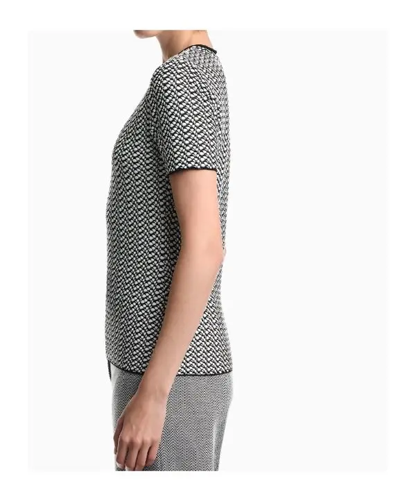 Emporio Armani Textured Crew Neck Top