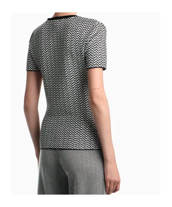 Emporio Armani Textured Crew Neck Top