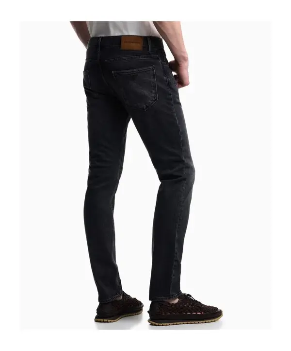 Emporio Armani Slim Fit Distressed Paint Splatter Jeans