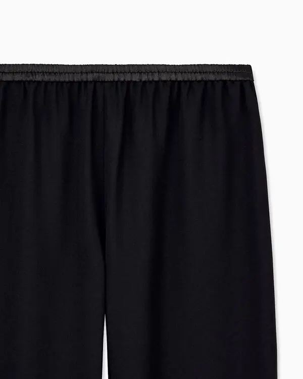 Emporio Armani Techno Cady Wide-leg Trousers