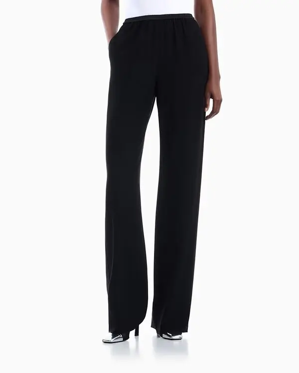 Emporio Armani Techno Cady Wide-leg Trousers