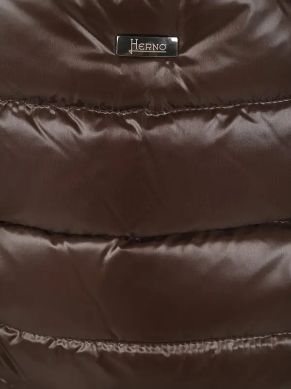 Herno Quilted Panelled Hooded Jacket - Black