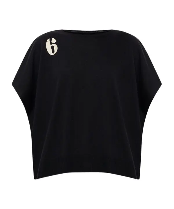 MAISON MARGIELA 6" Print Crew Neck Sweater - Black