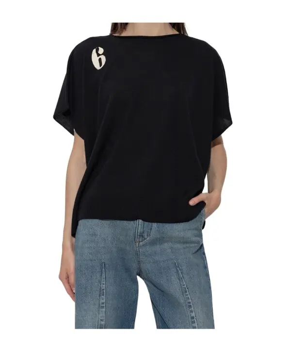 MAISON MARGIELA Logo Print Round Neck Pullover
