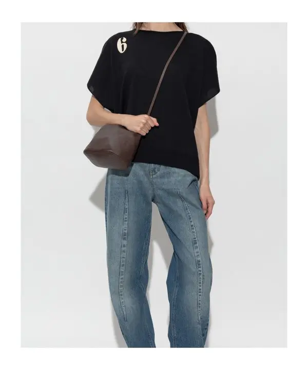 MAISON MARGIELA Logo Print Round Neck Pullover