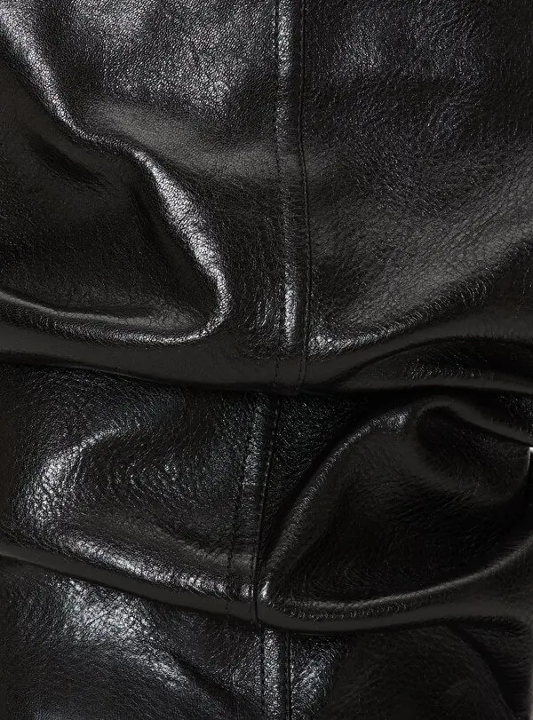 Balmain Textured Leather Ankle Boots