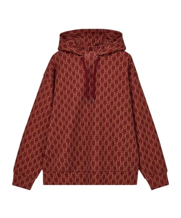 Emporio Armani Oversized Sweatshirt In Cotton Double Jersey - Red