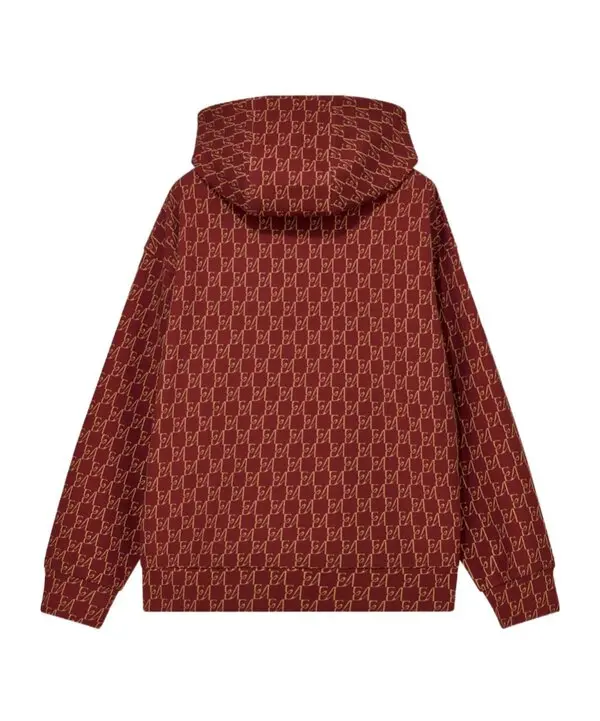 Emporio Armani Oversized Monogrammed Cotton Double Jersey Hoodie