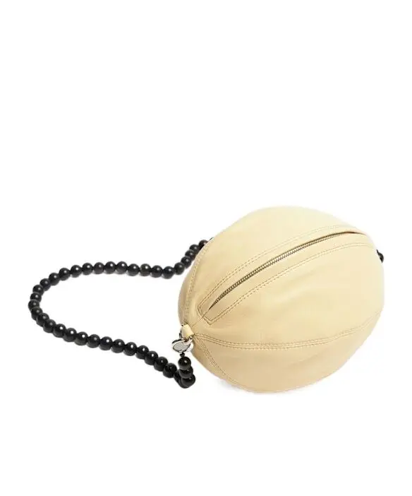 LEMAIRE Balloon Leather Pouch - Nude