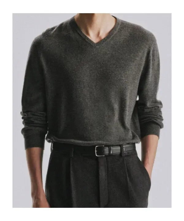 THE ROW Mapple V-neck Long-sleeve Top