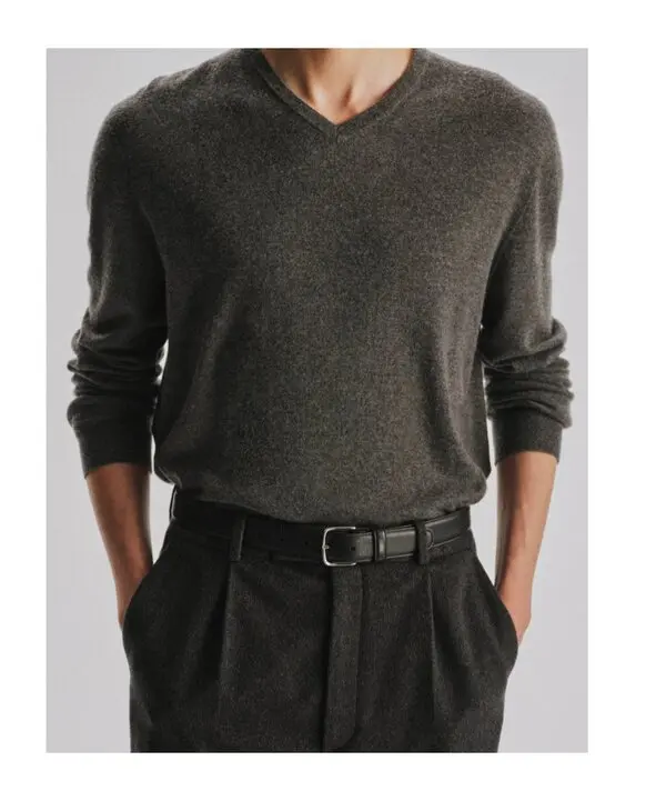 THE ROW Mapple V-neck Long-sleeve Top
