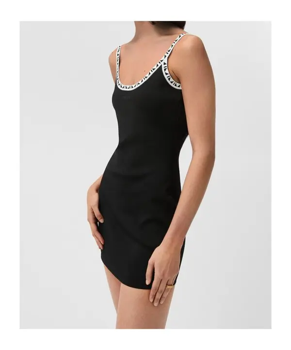 Versace Stretch Viscose Jacquard Mini Dress