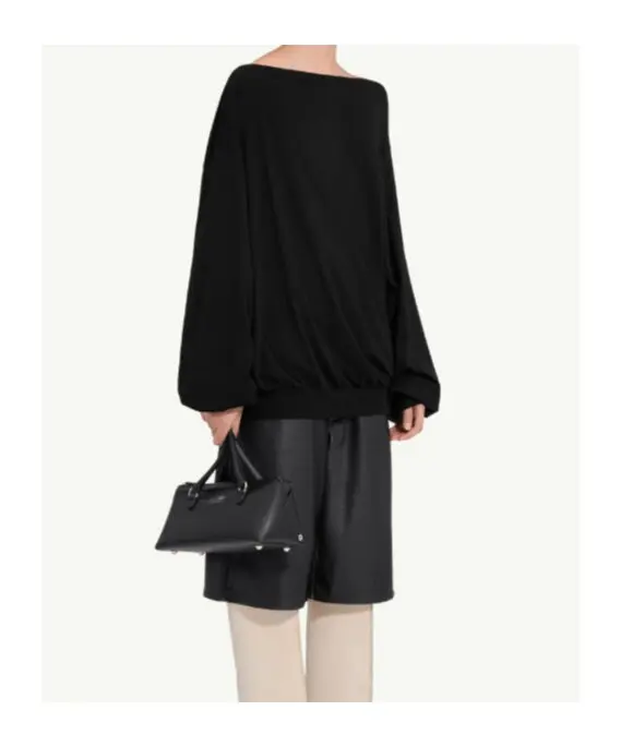 MAISON MARGIELA Oversized Off-shoulder Long Sleeve Top