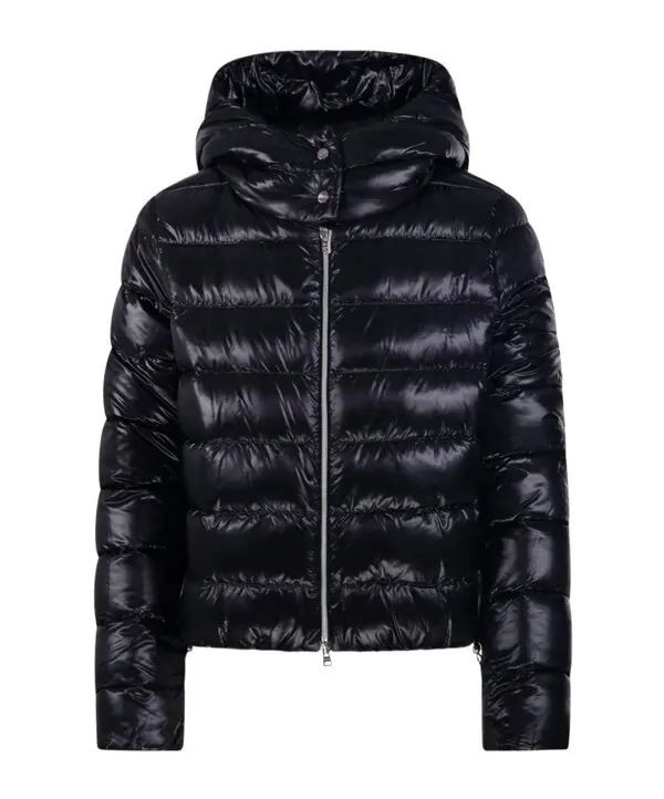 Herno Hooded Quilted Down Jacket - Black