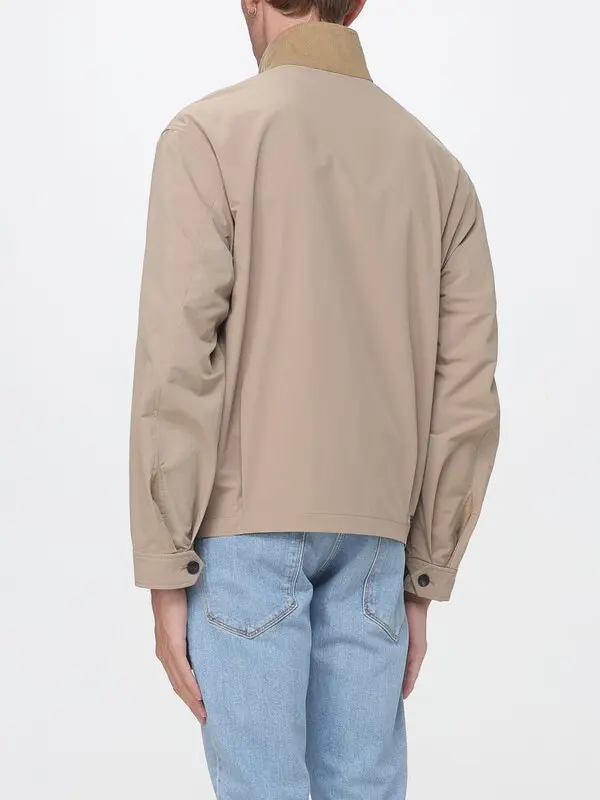 Emporio Armani Corduroy-collar Zip-up Bomber Jacket