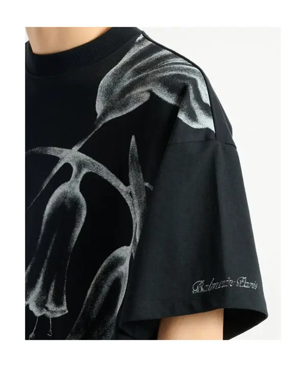 Balmain Printed Flower T-shirt