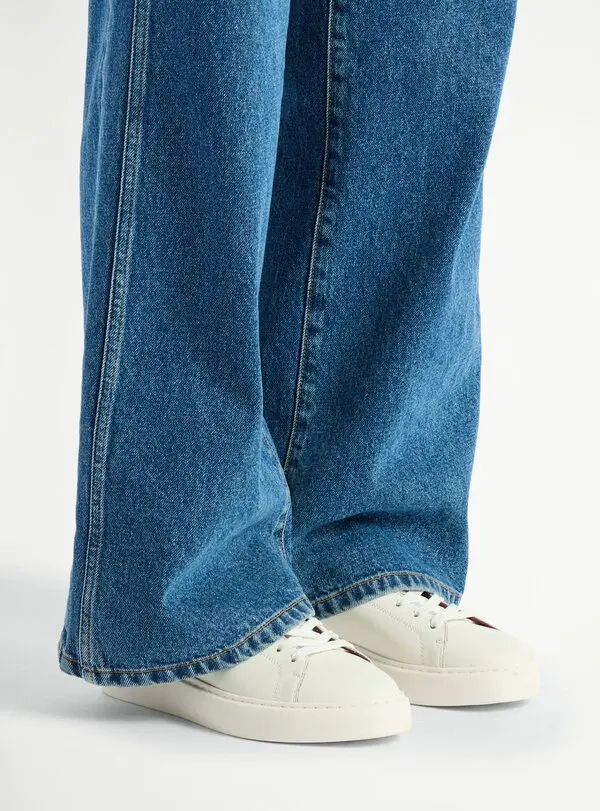 Balmain B-court Smooth Leather Trainers - White
