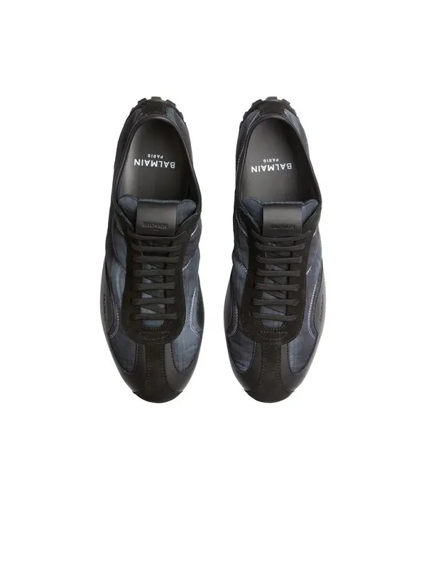 Balmain Racing Low Trainers In Nylon And Leather