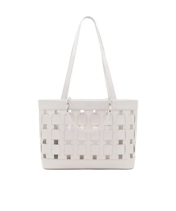 Emporio Armani Woven Tote Bag With Pouch - Grey