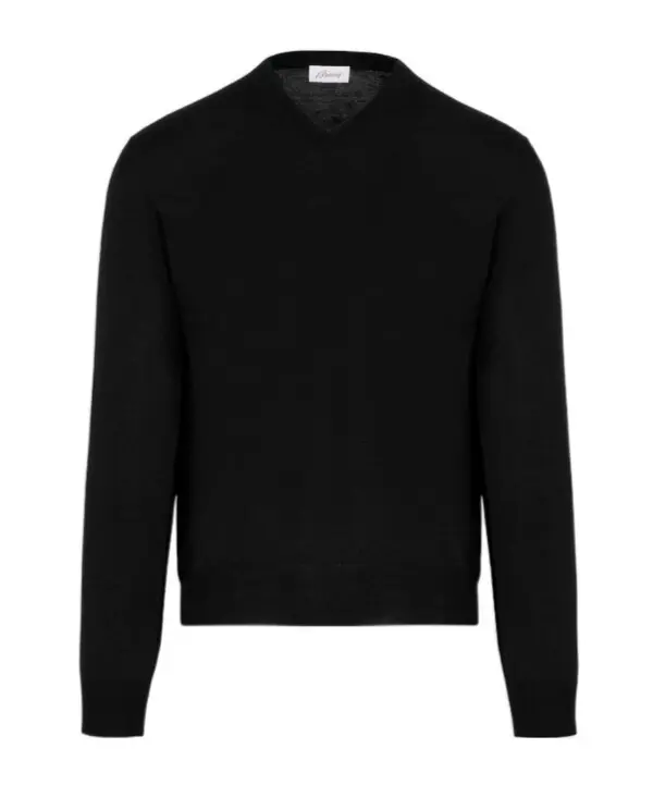 Brioni Long-sleeve V-neck Sweater - Black