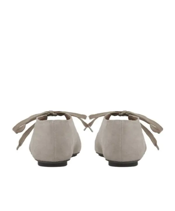 Emporio Armani Suede Lace-up Square-toe Flats