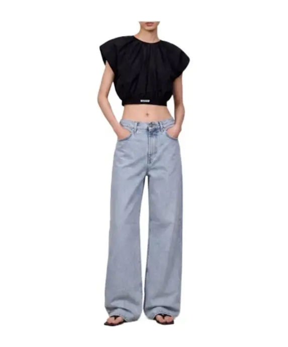 MSGM Logo Crop Top