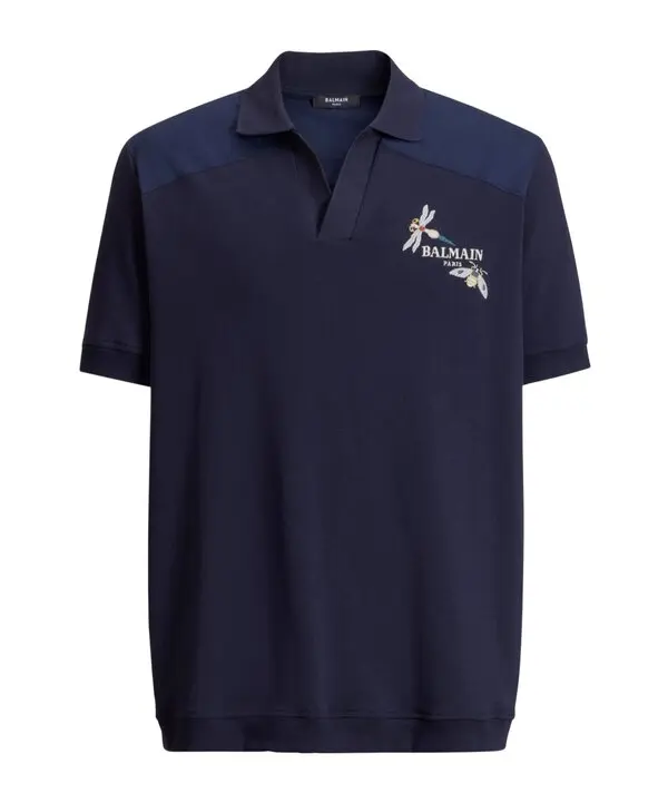 Balmain Embroidered Insect Polo