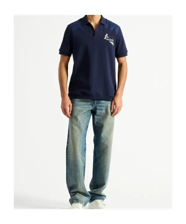 Balmain Embroidered Insect Polo