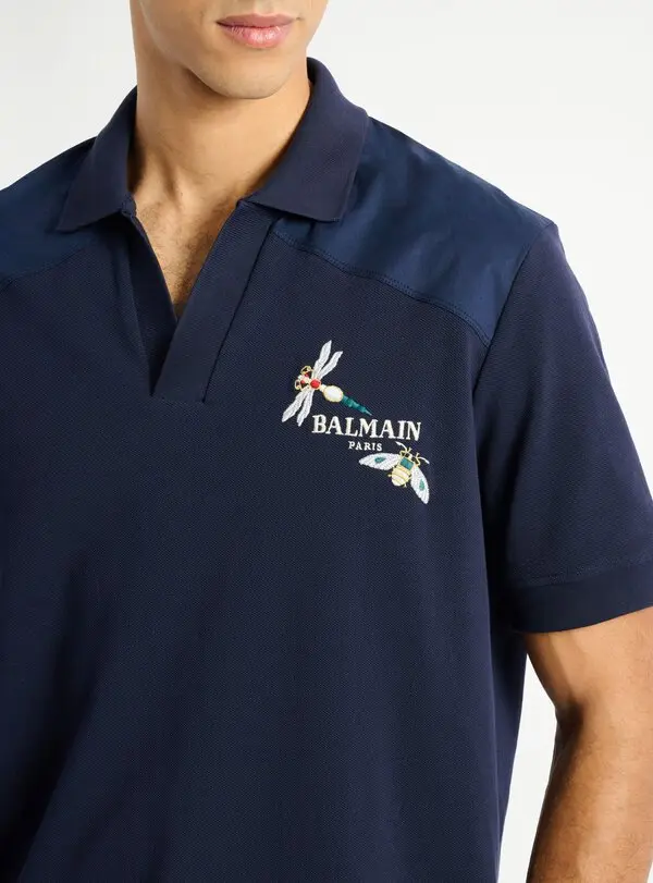 Balmain Embroidered Insect Polo